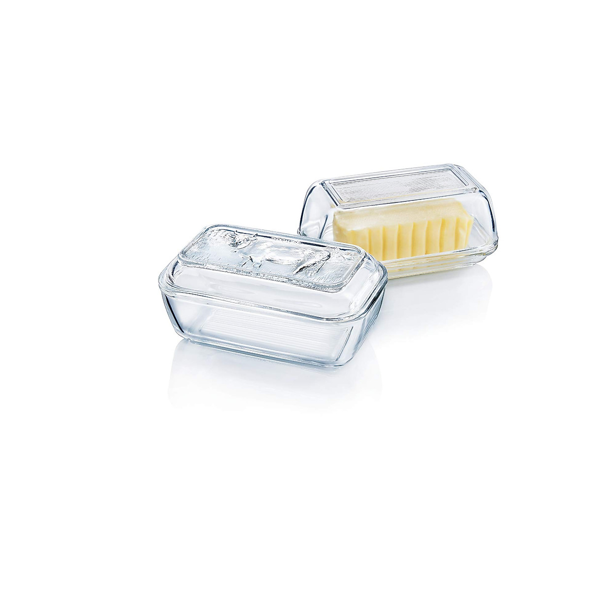 Arc International Luminarc Cow Butter Dish, 6-1/2-Inch by 2-3/4-Inch
