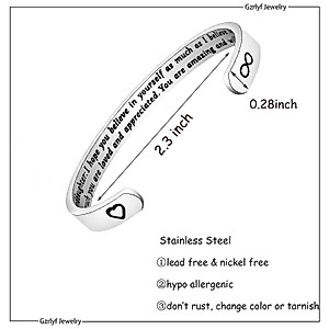 Gzrlyf to My Granddaughter Bracelet Granddaughter Jewelry Granddaughter Inspirational Gifts Always Remember You’re Special(Cuff Bracelet)