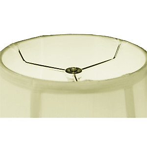 8x16x12 Egg Shell Shantung Bell Lampshade with Brass Spider fitter - Perfect for table lamps and some desk lamps -Medium, Egg Shell