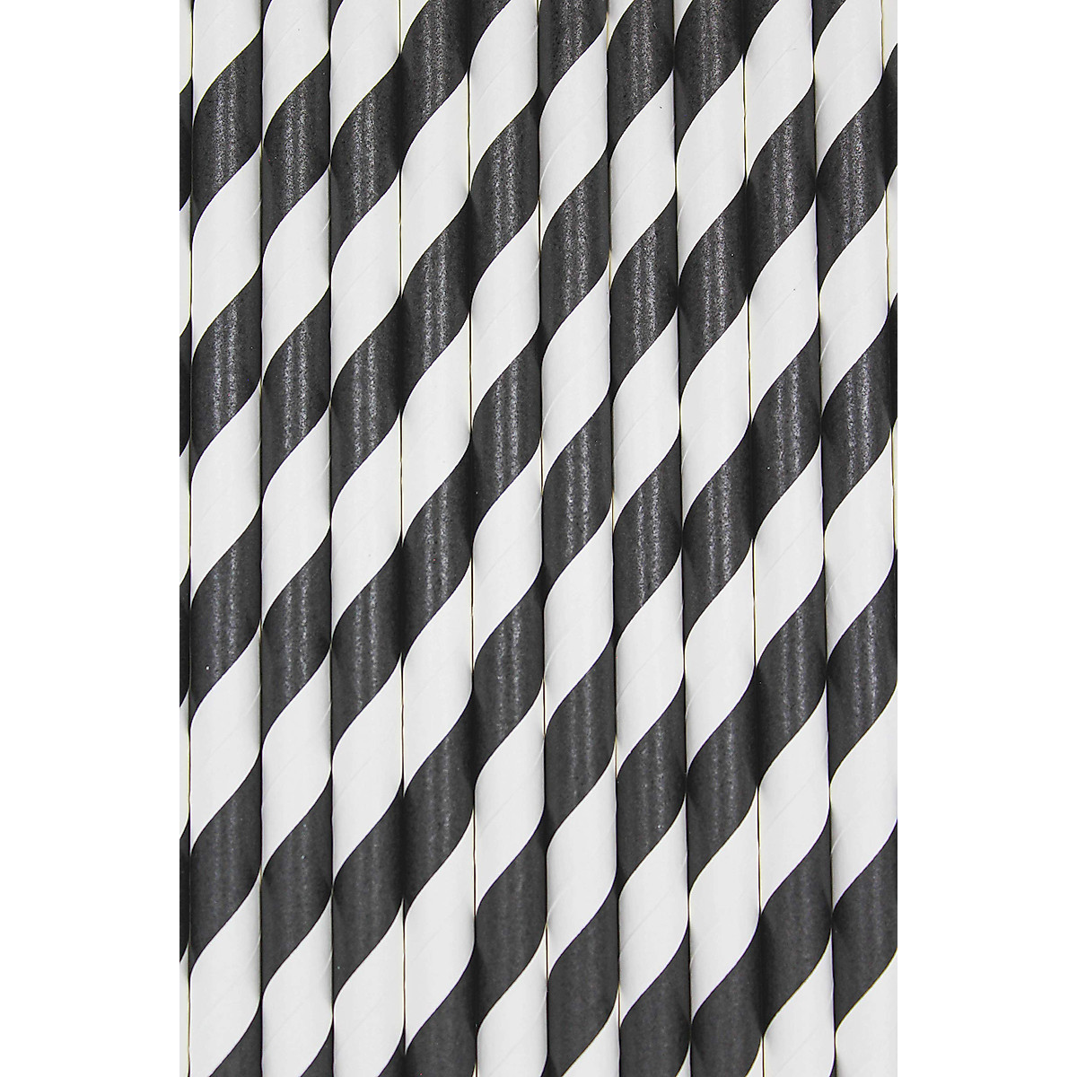 Bakell 24 PC Black and White Candy Cane Striped Cake Pop or Party Drinking Straws - Baking, Caking and Craft Tools