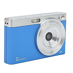 Digital Camera, 4K Digital Camera 2.88in IPS HD Mirrorless Camera AF Autofocus 16X Zoom 50MP Camera for Macro Shooting (Blue)