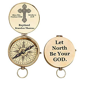 De Cube Personalized Engraved Compass, Baptism Gift, Christmas giftt, Missionary, Birthday, Confirmation, Graduation Gift, Compass Size 3 inches DAD Gift