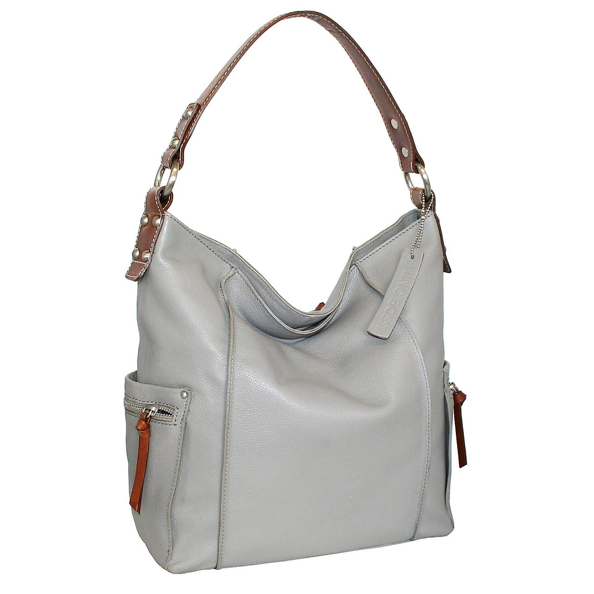 Alberta Leather Hobo (Stone)