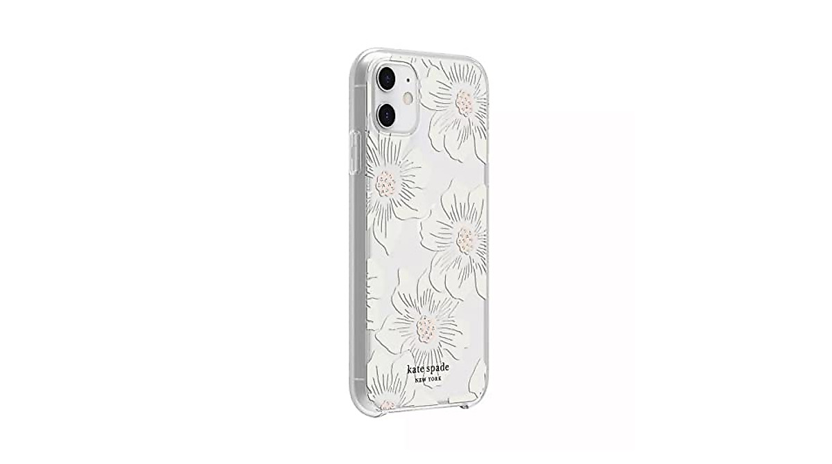 Kate Spade iPhone 12 Mini Case - Stylish Hollyhock Floral Design