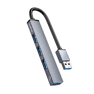 Orico Hub USB 5Gbps 1 x USB-A 3.1, 3 x USB-A 2.0, Aluminium