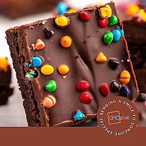 Gourmet Chocolate Brownies Gift Basket Cookie Gifts, Prime Corporate for Men Women Birthday Anniversary Get Well Soon | Nut Free