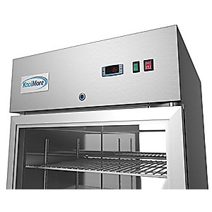 KoolMore - RIR-1D-GD 29" Stainless Steel 1 Glass Door Commercial Reach-in Refrigerator Cooler - 23 cu. ft