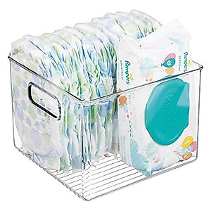 iDesign Plastic Fridge and Pantry Storage Bins, Organizer Container for Kitchen, Bathroom, Office, Craft Room, BPA-Free, 8" x 8" x 6", Set of 4, Clear