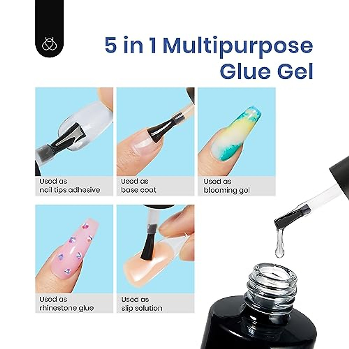Beetles Gel Polish Nail Extension Kit with 500 Pcs Gelly Tips Long Coffin Shape Clear 2 in 1 Glue Base Coat Innovative Uv Led Lamp for Diy Easy Home Manicure Golden Journey