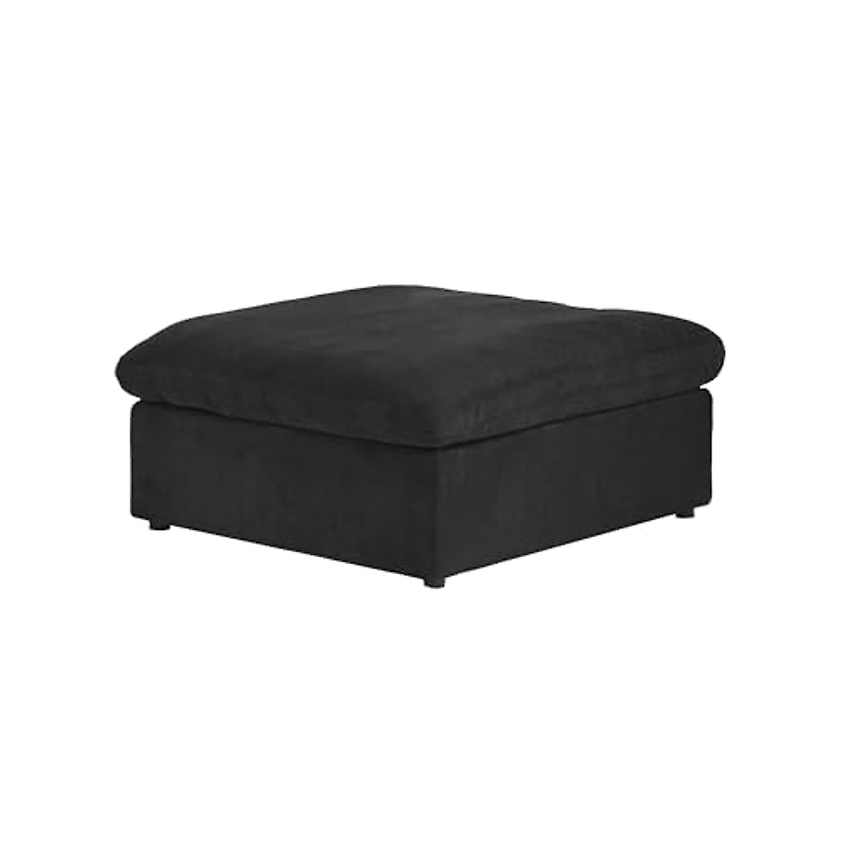 Sdorens Convertible Modular Sectional Sofa, Ottoman Seat Cube, Customizable Modular Sectional Sofa for Living Room Office Apartment, Black