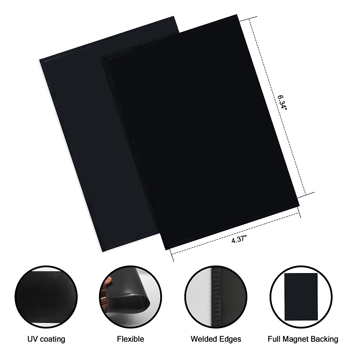 CHUNNIAO Black Magnetic Picture Frame 4X6 for Refrigerator,Photo Magnets Sleeves