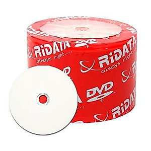 50 Ritek Ridata 8X DVD-R 4.7GB White Thermal Hub Printable