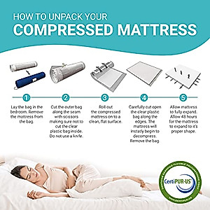 Viscologic Afford 2-Sided Reversible Foam Twin Mattress Perfect for Bunk Bed, Trundle, Guest Bed and Caravan Bed, CertiPUR-US Certified Foam, 5 Inch, White
