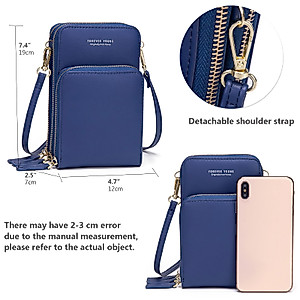 myfriday Small Crossbody Cell Phone Bag for Women, Mini Over Shoulder Handbag Purse with Credit Card Slots