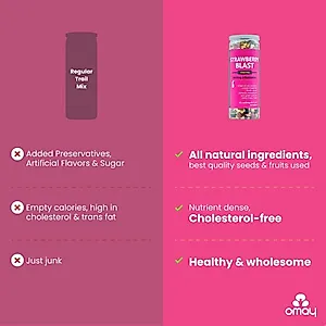 Omay Foods Strawberry Blast Trail Mix, 160G