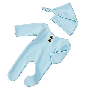 Zeroest Newborn Photography Outfits Boy Newborn Photography Props Newborn Boy Photoshoot Outfits Newborn Photoshoot Props Boy Girl (Baby Blue 1#)