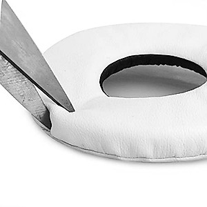 Krone Kalpasmos Replacement Earpads Compatible with Sony MDR-ZX310, Ear Cushion Compatible with Sony MDR-ZX330BT/DR-BT101/WH-CH500 and 70MM Round On-Ear Headphones(List Inside)(White)