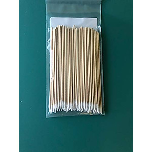 MG Chemicals 8112A Single Headed Tapered Cotton Swab Bonded on a 6" Birch Shaft, Bag of 100 Swab (Pack of 100)