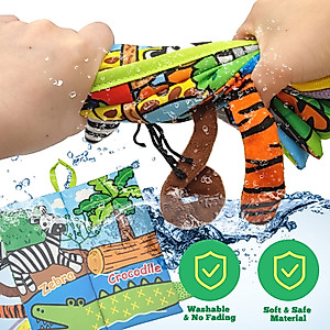 MONSTIME Soft Baby Books 0-6 Months, Cloth Baby Books 6 to 12 Months Newborn Toys, Fabric Crinkle Books for Babies Infant Books, Infant Toys Baby Toys for 0 3 6 9 12 18 Months Boys Girls (1 Book)