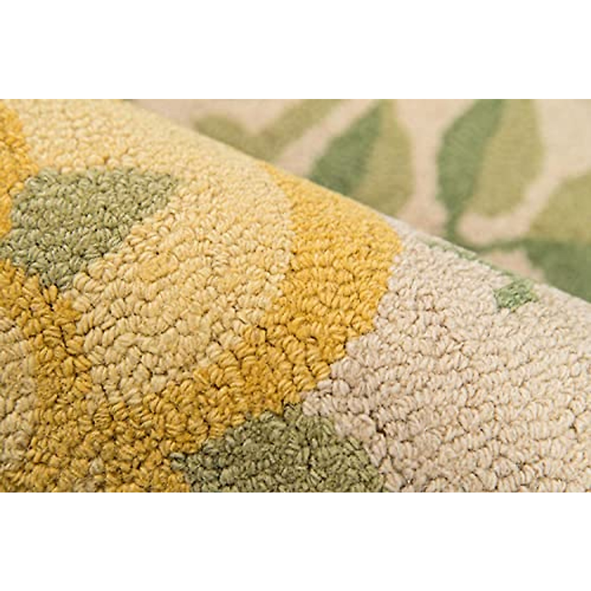 Momeni Rugs Newport Collection, 100% Wool Hand Tufted Loop Cut Contemporary Area Rug, 2' x 3', Yellow