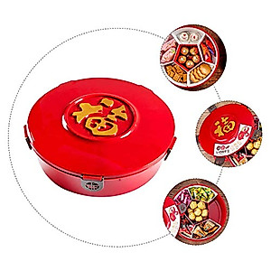 Yardwe Compartment Snack Serving Tray Appetizer Tray Serving Plates Dishes Tradional Chinese Wedding 2021 New Year Spring Festival Tableware