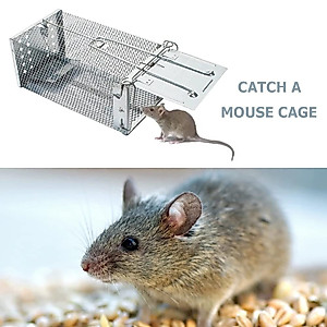 AOK Home Mouse Trap Rat Trap Rodent Trap Live Catch Cage Easy to Set Up and Reuse 11x6x4.5 inch