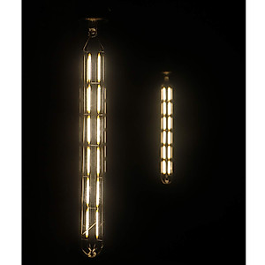 Dimmable Led Tubular Bulb 12W,3000K Soft White,T30 Long Tube Edison Led Vintage Filament Bulb,100W Equivalent,Clear Glass Cover, E26 Medium Base,4-Pack. (11.8in(300mm)-12W)