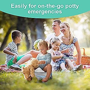 BATTOP Portable Potty for Toddler Travel Potty Training Seat Kids 2-in-1 Potty Chair Foldable Toilet Trainer with Potty Liners and Carry Bag (2-in-1 Potty seat) grey/white-2022