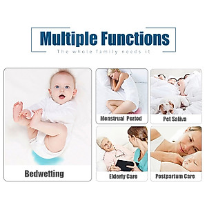 Liveinu Plush Fleece Incontinence Underpads Waterproof Reusable Incontinence Bed Pad Washable Incontinence Underpads 8 Cups Absorbency Mattress Protector for Adults, Kids and Pets Pink 35"x47"