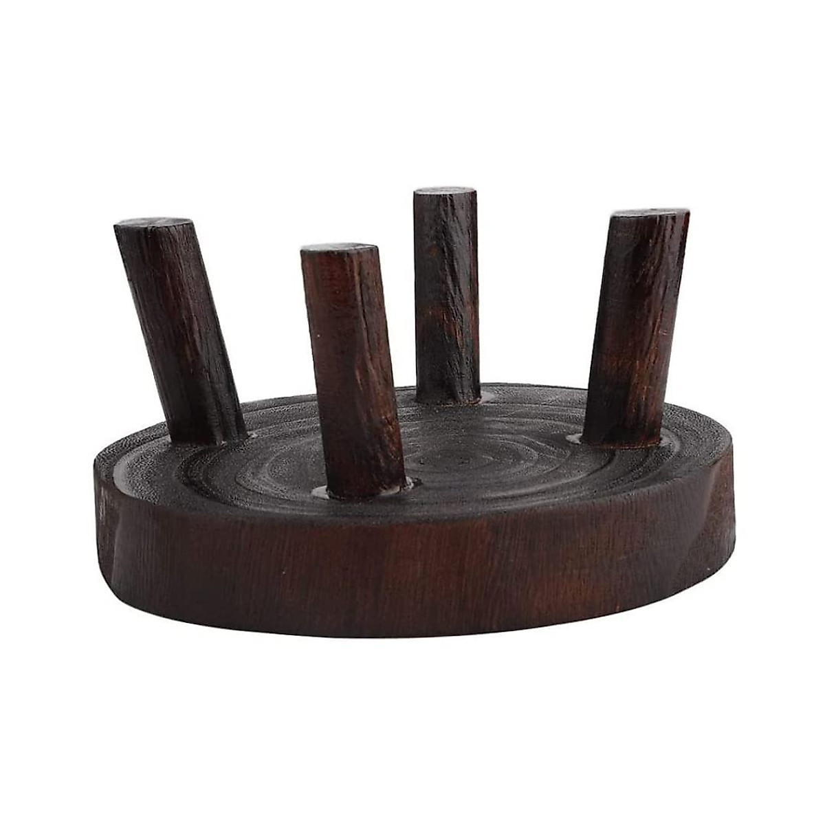 Round Decortive Mini Wood Stool,14x9cm Wood Plant Stands Gardening Stool Indoor Plant Stands Low Stool, Round Step Stool, Wooden Stool for Kids, Small Short Stool, Shoe Changing Stool