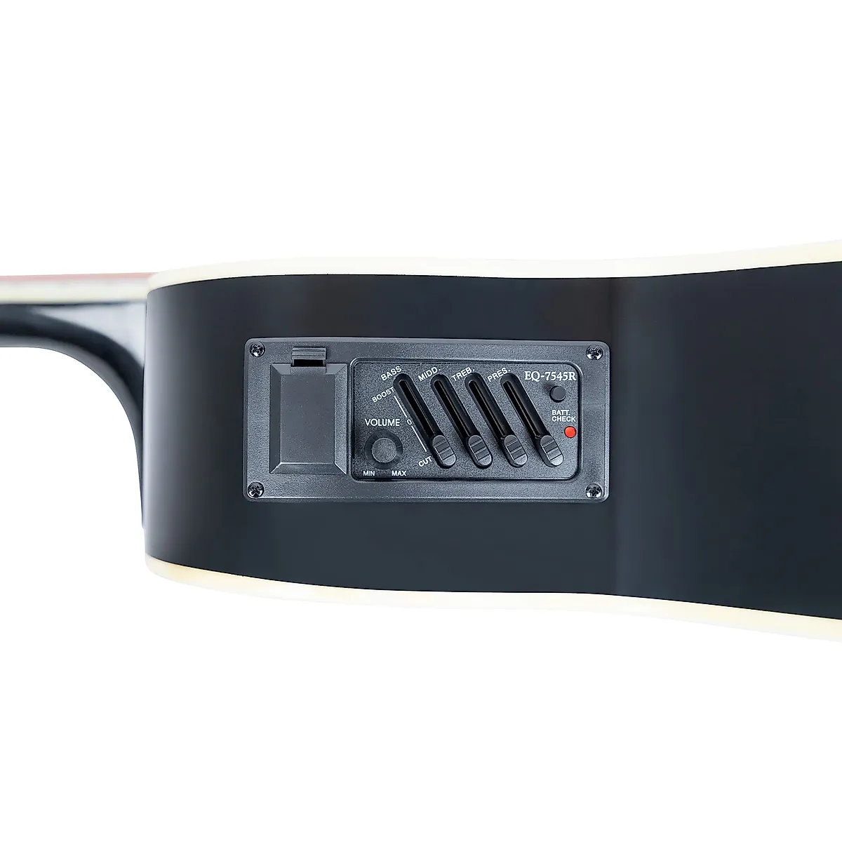 Vault EA-20CE Cutaway Acoustic-Electric Guitar - Black Bundle with Gig Bag, Tuner, Strap, Strings, Instrument Cable, Picks, Austin Bazaar Instructional DVD, and Polishing Cloth