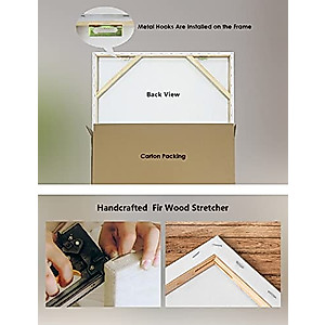 Creoate Pink Wall Decor for Girls Bedroom, Hand Paintd Pink Painting Canvas Print Artwork Framed Set, Abstract Pink Painting for Living Room Wall Decor, 24X36 Inch x2pcs, Ready to Hang