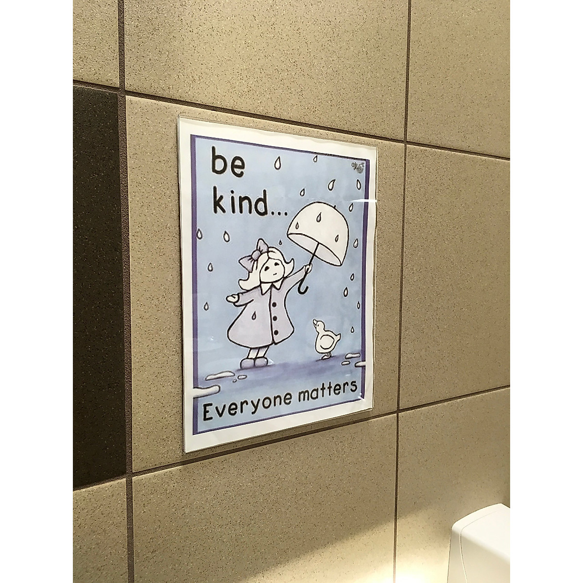 NIUBEE 4x6 inch Wall Mount Acrylic Sign Holder with Double Sided Adhesive Tape for Office, Home, Store, Restaurant, No Drilling - Horizontal (6 Pack)