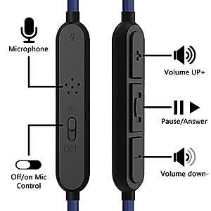 GEEKRIA Audio Cable with Mic Compatible with JBL Live 660NC 650BTNC 500BT 460NC 400BT Cable, 2.5mm Aux Replacement Stereo Cord with Inline Microphone and Volume Control (4 ft/1.2 m)