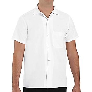 Red Kap Chef DesignsCook Shirt , White, Short Sleeve Medium