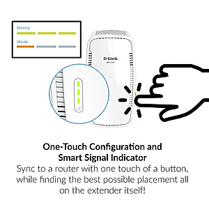 D-Link WiFi Range Extender Mesh Gigabit AC1900 Dual Band Wireless or Ethernet Port (DAP-1955-US) (Renewed)