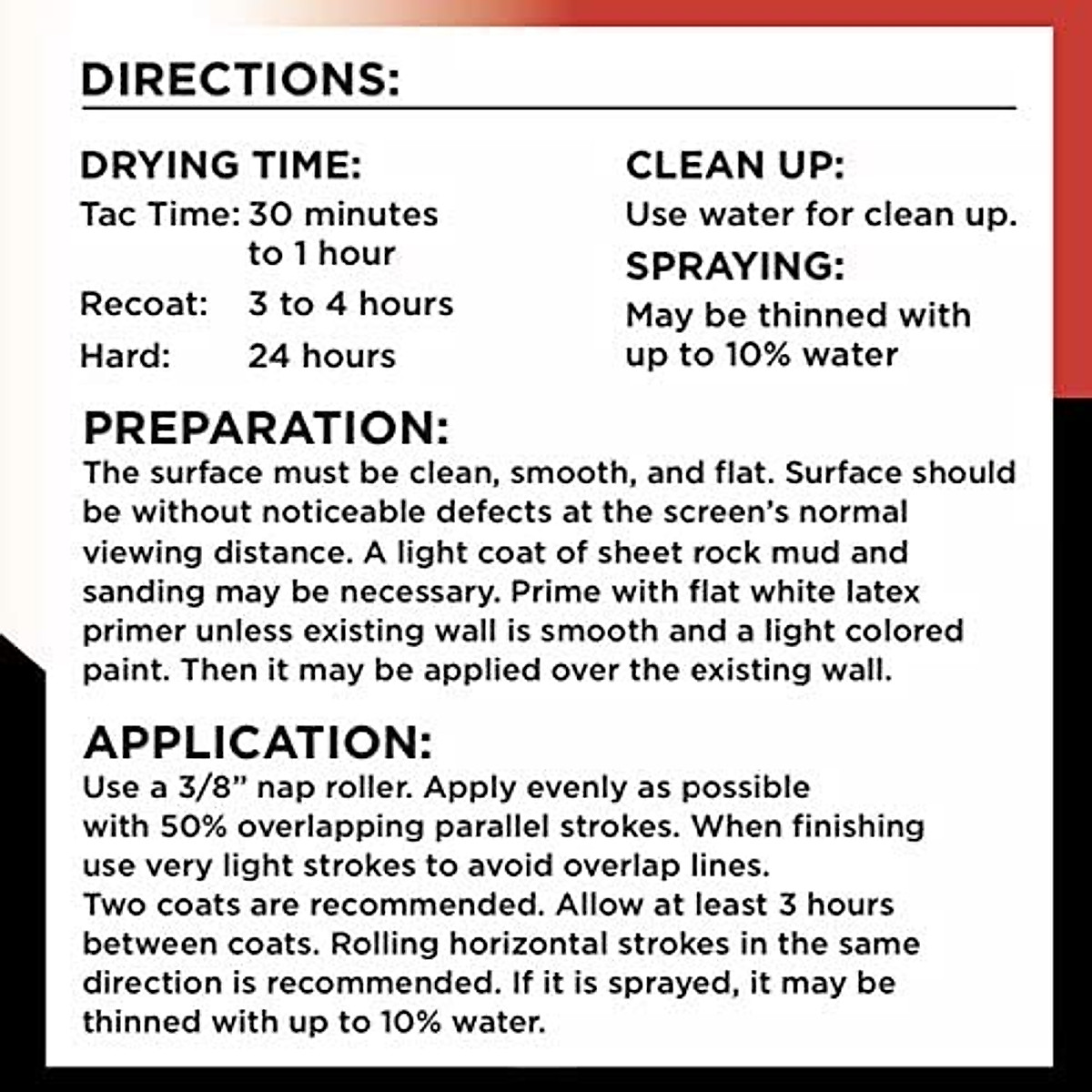 Projector Screen Paint - High Definition, 4K/8K, Ultra White - Gallon