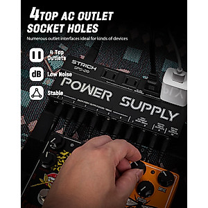 STRICH SPS-20 Guitar Power Supply 10 Isolated DC Output for 9V/12V/18V Effect Pedal
