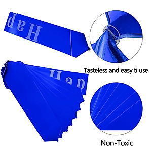 Happy Birthday Car Bow Big Car Ribbon Bow Large Gift Wrapping Bow Giant Bow for Car Decorative Huge Pull Bow for Christmas Party Birthday Car Decoration (Royal Blue,20 Inches)