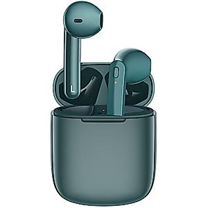 BEBEN True Wireless Earbuds, Waterproof Bluetooth Earbuds, 35Hrs Cyclic Playtime Headphones with Charging Case and mic for iPhone Android, in-Ear Stereo Earphones Headset for Sport Dark Green