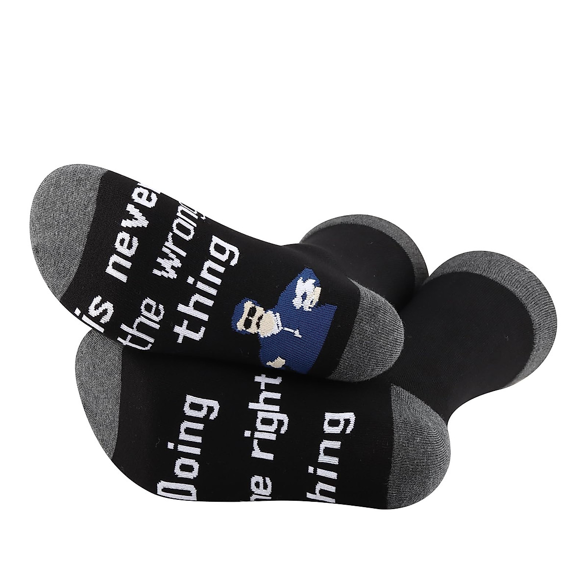 PXTIDY 2 Pairs Ted Coach Sock Tv Show Lover Gift Soccer Fan Motivational Quote Tv Show Lasso Socks (never the wrong S)