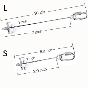 Nuatpetin Bird Food Holder, 2 PCS Stainless Steel Hanging Bird Feeders Bird Treat Skewer for Cage, Parrot Foraging Toy Feeder Toys Holder Fruit Veggies Feeding Stick for Parrot Cockatiel Macaw