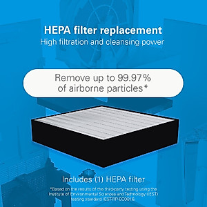 Daikin HEPA Filter, Air Purifier Filter Replacement, Air Purifiers Filter, Removes 99.97% of particles as small as 0.1 microns, Including Pet Dander, Hair, and Dust