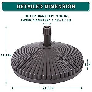 UDPATIO 9FT Patio Umbrella Outdoor Market Table Umbrella with Stand, 2-Year Nofading UV Protection Waterproof Sun Umbrella Fabric for Garden, Lawn & Yard, Beige