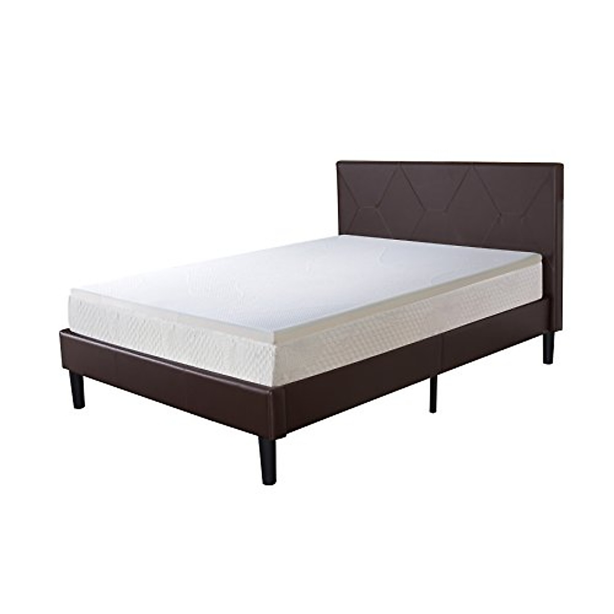 Olee Sleep 4 Inch Memory Foam Mattress Topper Pad 04TP02F