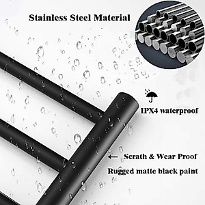 FUREX Towel Warmer 12 Bar Electric Heated Towel Rack Wall Mount Plug-in/Curved 304 Stainless Steel Bath Towel Heater Mirror Polish - Timer