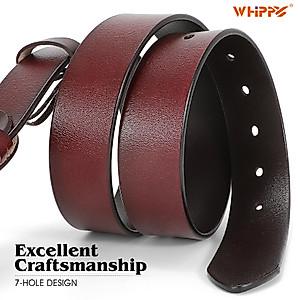 WHIPPY Women Leather Belt for Jeans Pants Dresses Fashion Ladies Western Leather Belt with Silver Buckle M Dark Coffee