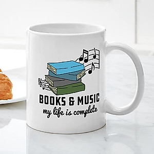 CafePress Books And Music Ceramic Coffee Mug, Tea Cup 11 oz