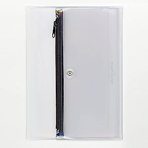 Daigo isshoni. N1866 Notebook Cover with Pencil Case, B6 Compatible, PVC, Clear