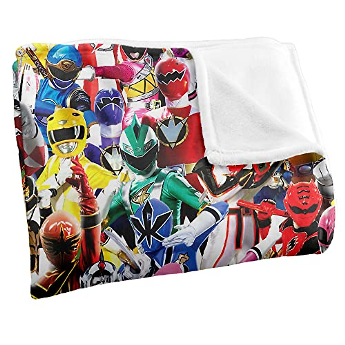 Trevco Power Rangers Crowd of Rangers Silky Touch Super Soft Throw Blanket 36" x 58"